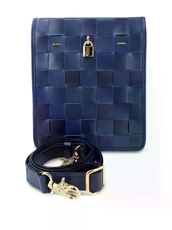 MADISON MAISON Woven Crossbody Bag - Blue