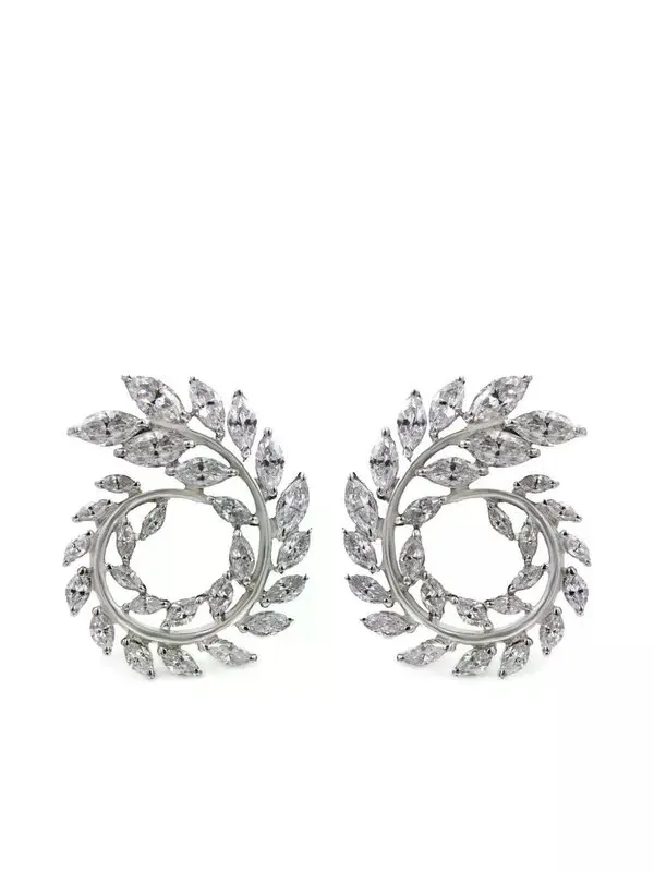 JUWELINA PARIS Sterling Silver Marchesa Earrings - White