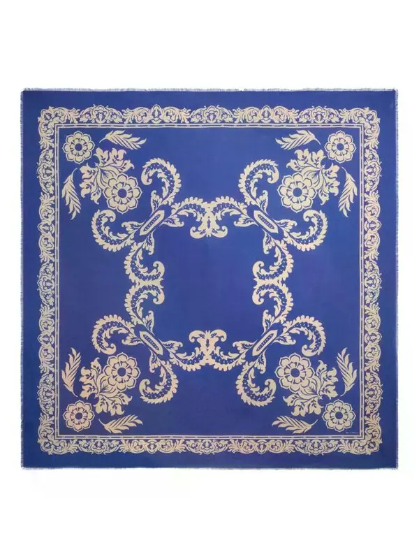 Etro Floral-print Shawl - Blue