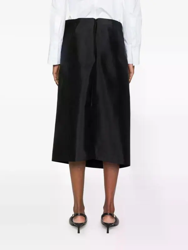 Carven Fold Front Midi Skirt