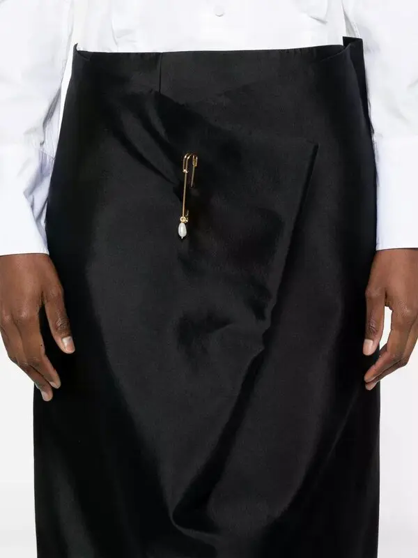 Carven Fold Front Midi Skirt