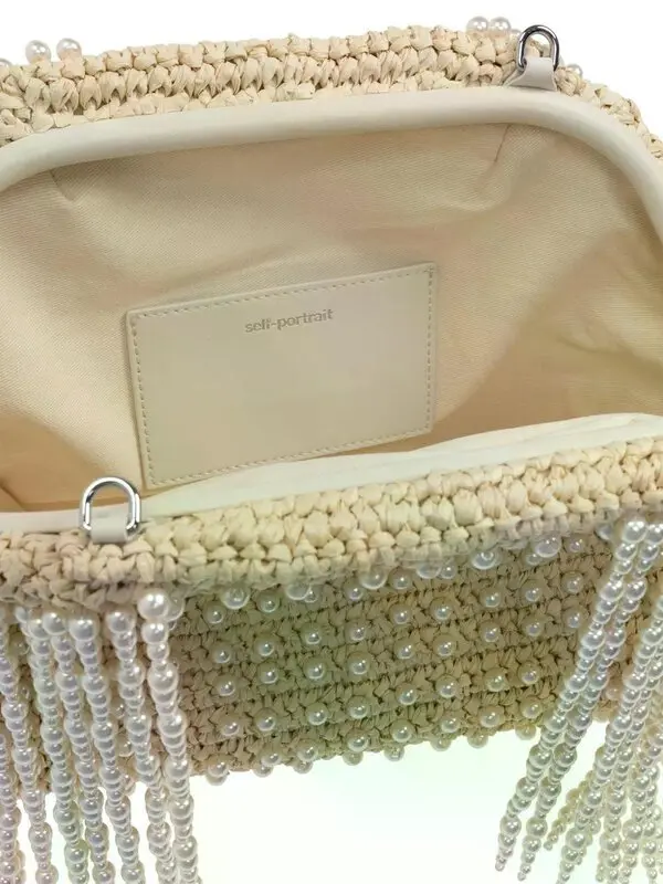 SELF-PORTRAIT Pearl-embellished Tote