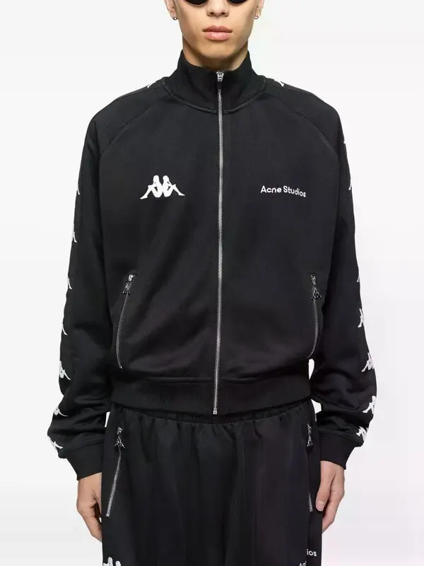 Acne Studios X Kappa Zip-Up Jacket - Black | Editorialist