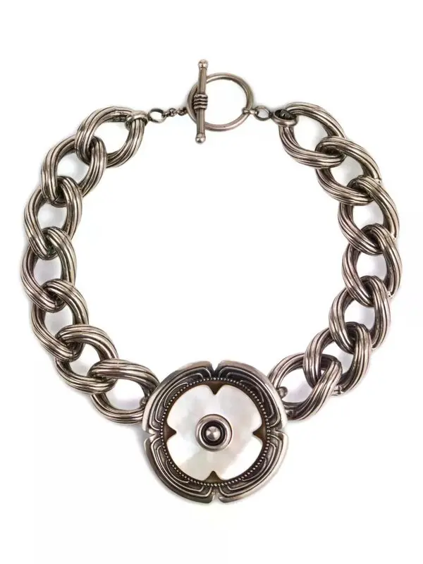 Etro Floral-motif Necklace - Silver