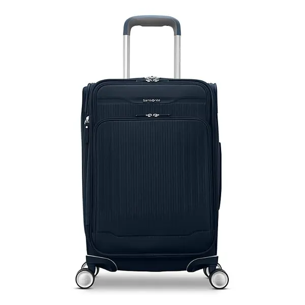 SAMSONITE Silhouette 18 Softside Carry On Spinner Suitcase - Deep Navy
