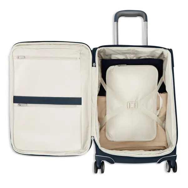 SAMSONITE Silhouette 18 Softside Carry On Spinner Suitcase - Deep Navy