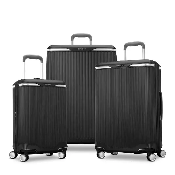 SAMSONITE Silhouette 18 Hardside Carry-on Spinner Suitcase - Black