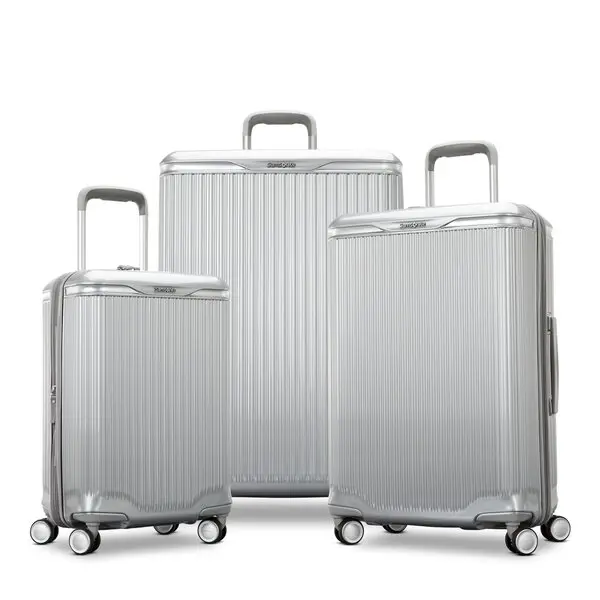 SAMSONITE Silhouette 18 Hardside Large Spinner Suitcase - Metallic Silver