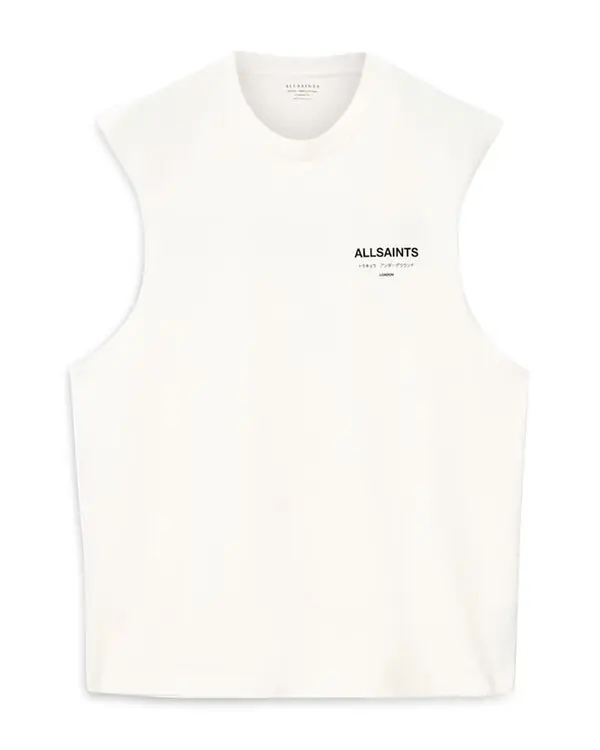 ALLSAINTS Underground Relaxed Fit Sleeveless Tee - Ashen White