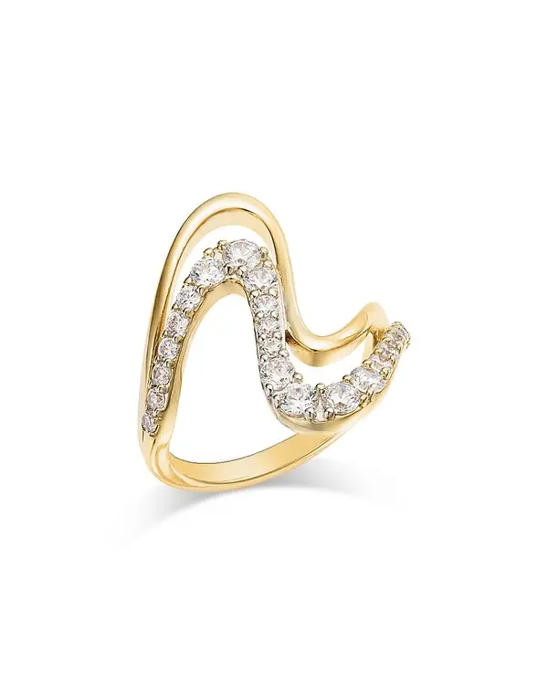 Bloomingdale'S Diamond Double Wave Ring - Gold