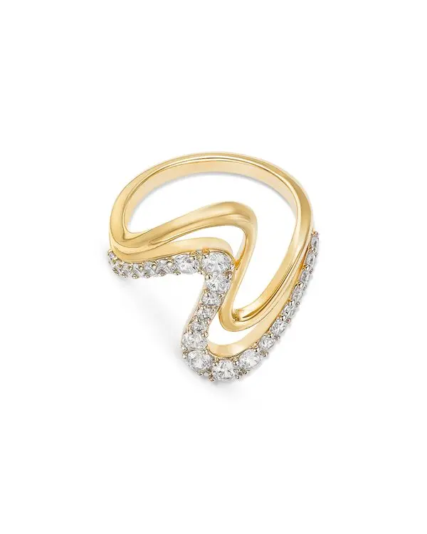 Bloomingdale'S Diamond Double Wave Ring