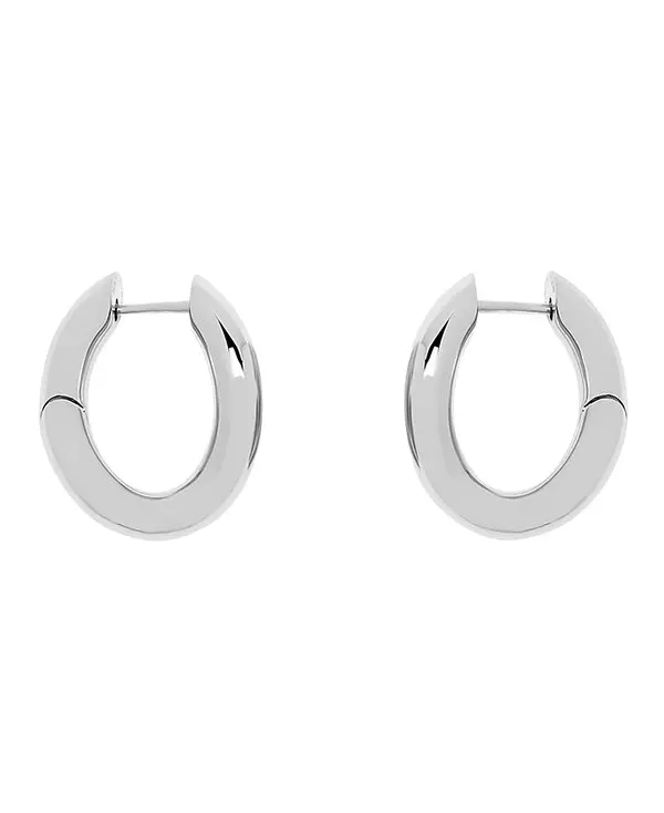 Balenciaga Loop Xs Hoop Earrings - Silver