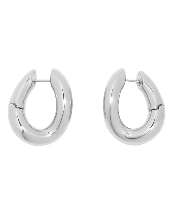 Balenciaga Loop Earrings - Silver