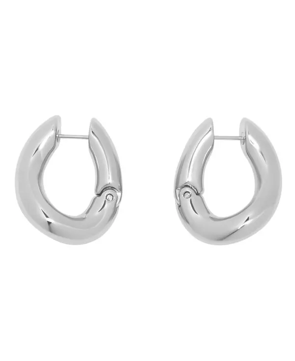 Balenciaga Loop Earrings - Silver