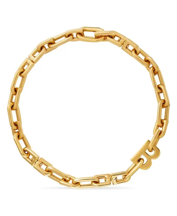 Balenciaga B Chain Thin Necklace - Gold