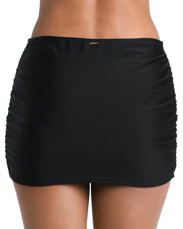 L'Agence Coco Ruched Mini Skirt Swim Cover-up