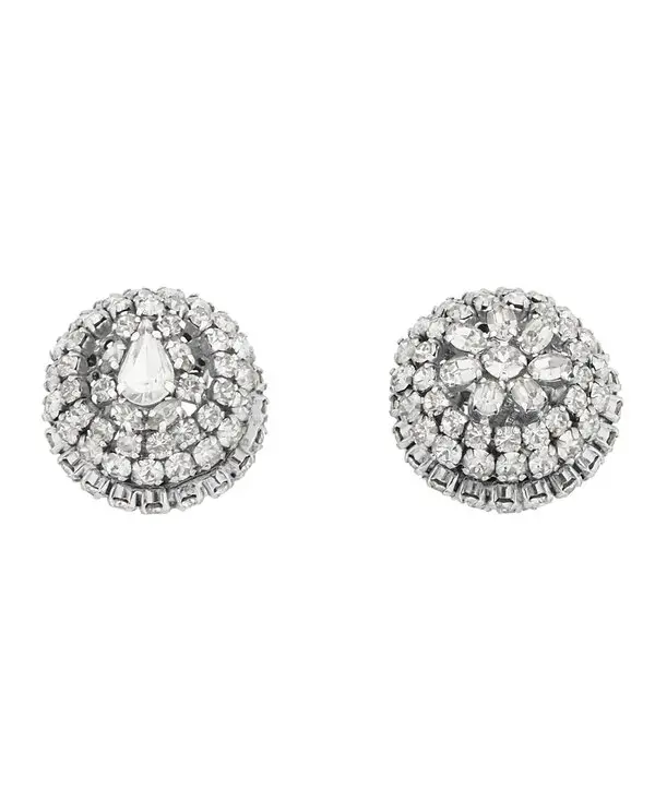 Balenciaga Palazzo Round Xs Earrings - Silver