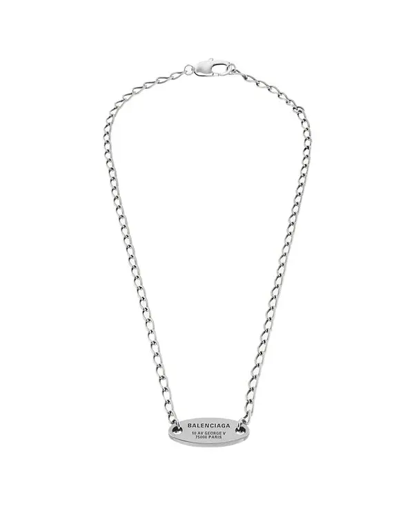 Balenciaga Everyday Necklace - Antique Silver