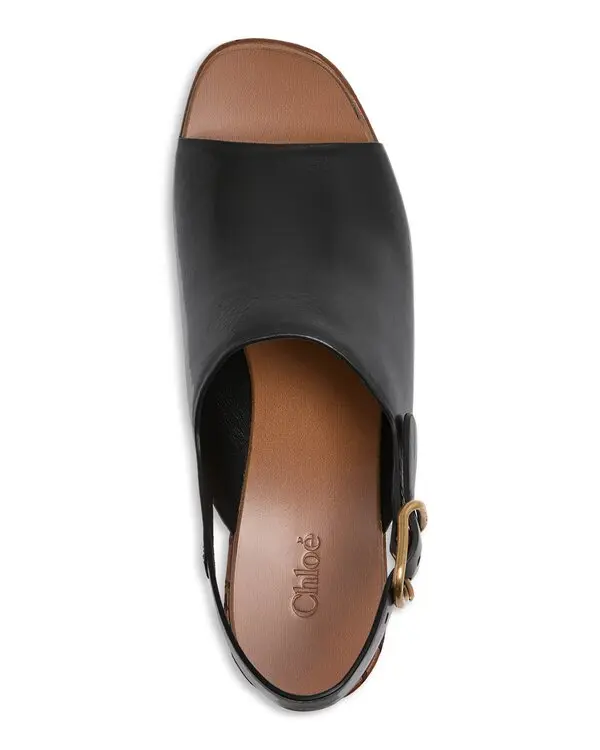 Chloé Maxime Platform Wedge Sandals - Black