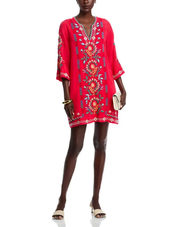 elegant white dresses south africa Swing Dress with Feathers in Tulip Placee