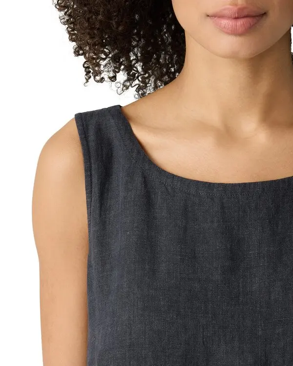 Eileen Fisher Washed Linen Delave Lantern Dress In Graphite - 51% Off |  Editorialist