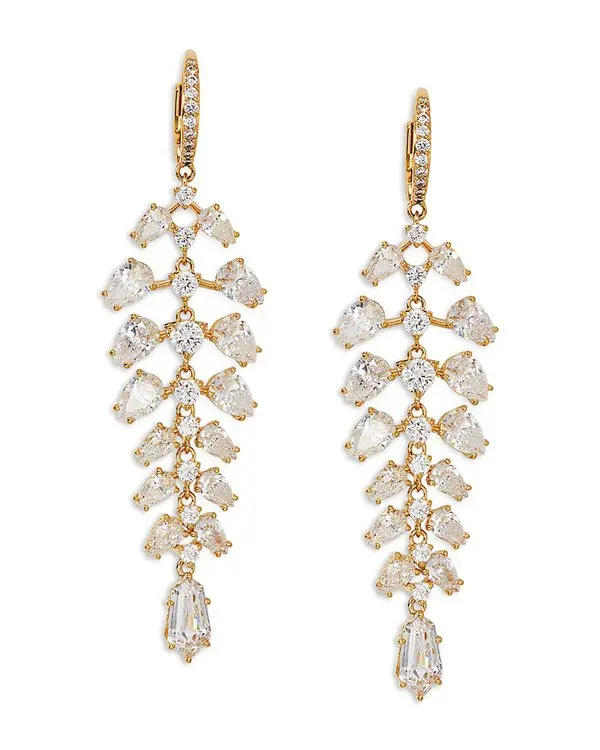 Nadri Luxor Triangle Drop Earrings - Gold
