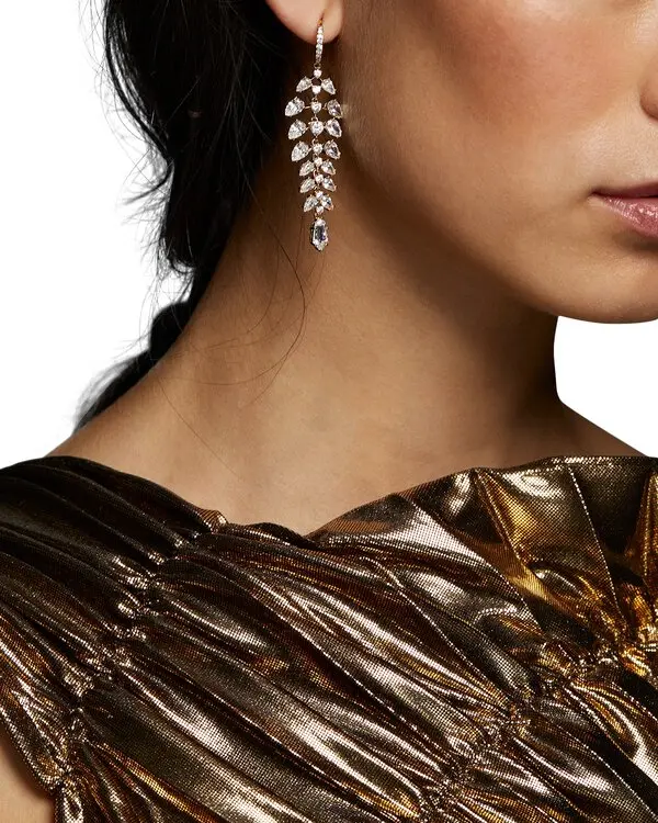 Nadri Luxor Triangle Drop Earrings - Gold