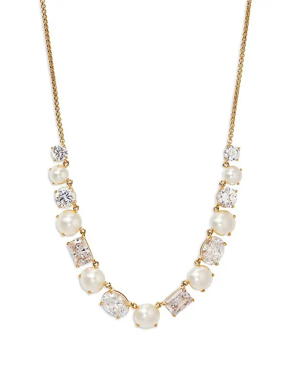 Nadri London Mixed Frontal Necklace - Gold