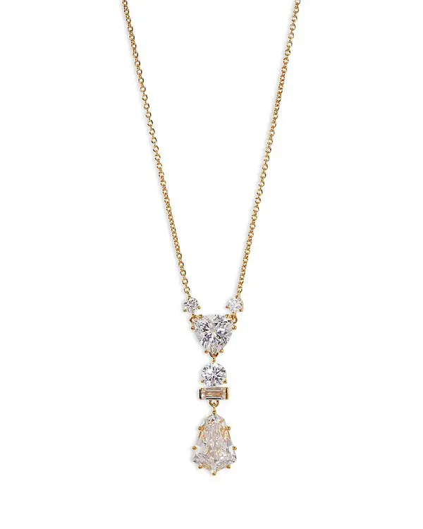 Nadri Luxor Kite Zirconia Drop Necklace - Gold