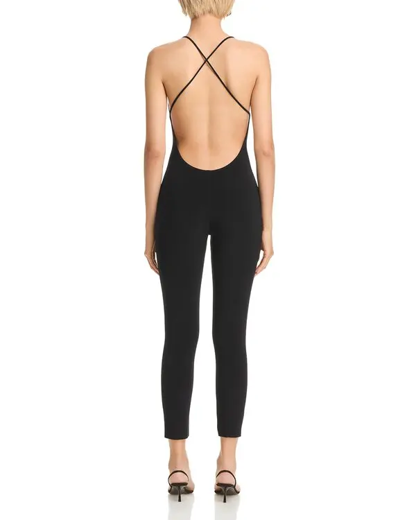 Norma Kamali Fara Low Back Slip Catsuit