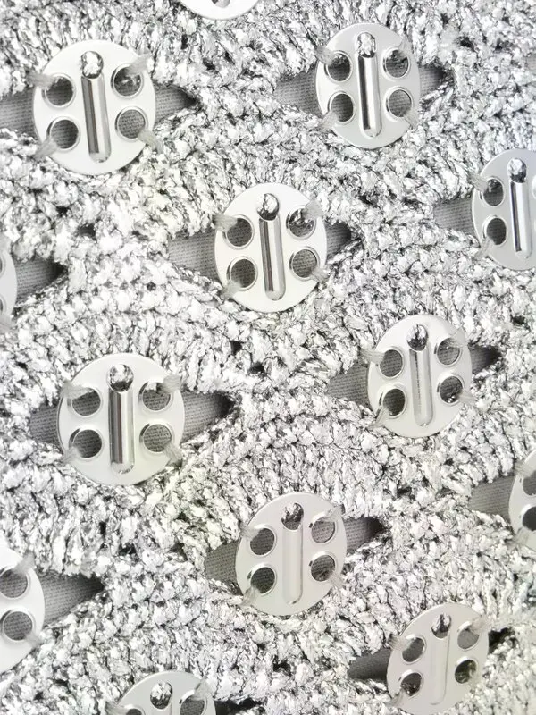 Rabanne Raffia Clutch - Silver