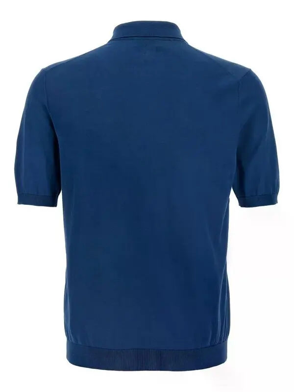 BALLANTYNE Ultralight Cotton Polo Shirt - Blue