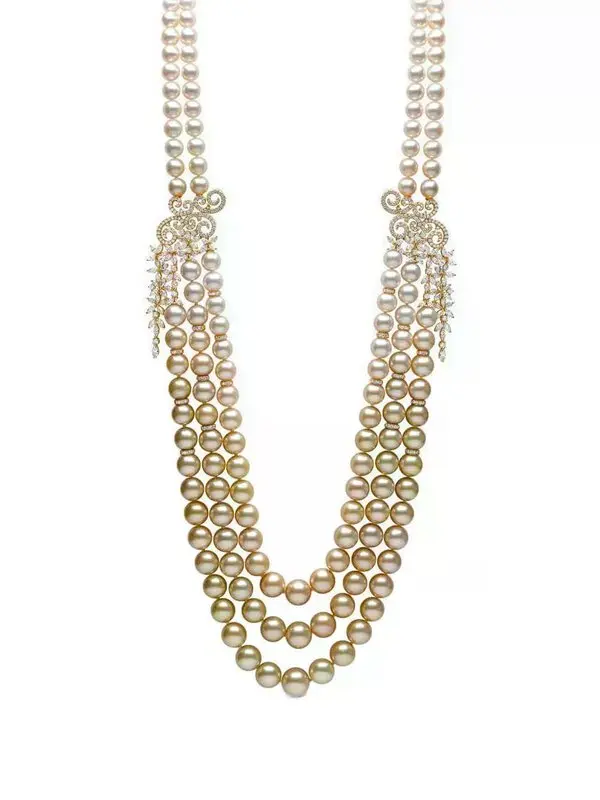 Yoko London 18kt Yellow Ombré Pearl And Diamond Necklace - Gold