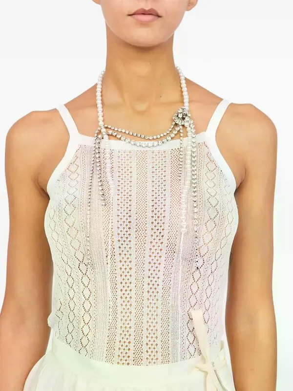 MAISON MARGIELA Crystal And Faux Pearl Necklace