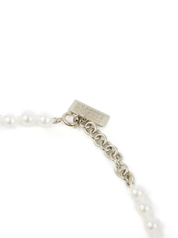 MAISON MARGIELA Crystal And Faux Pearl Necklace