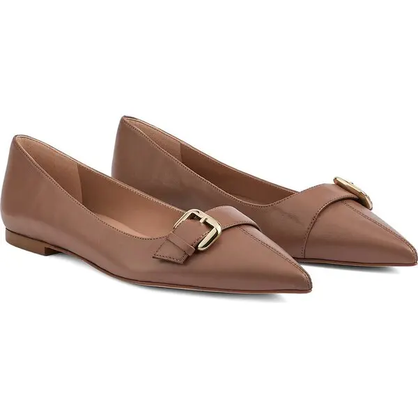 LK BENNETT Tory Oloid Pointed Toe Flat - Taupe