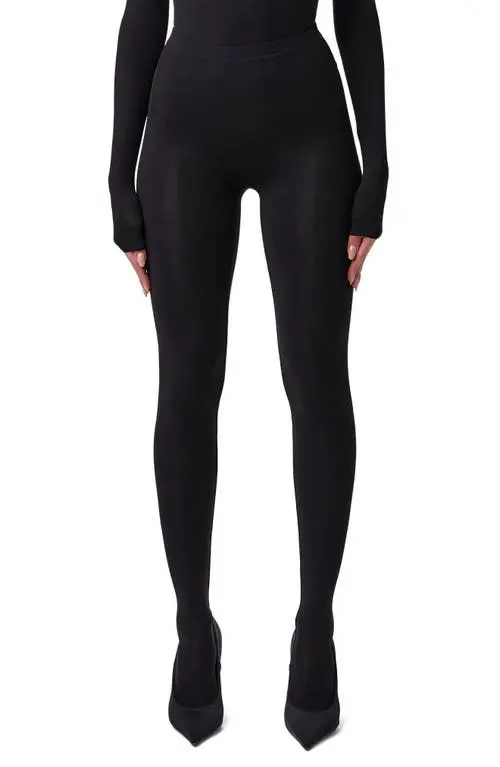 Naked Wardrobe Closed Toe Leggings - Black