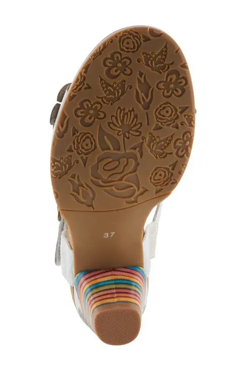 SPRING STEP SHOES Bluesky Sandal - White Multi
