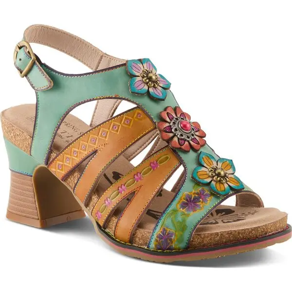 SPRING STEP SHOES Galfriday Sandal - Mint Green Multi