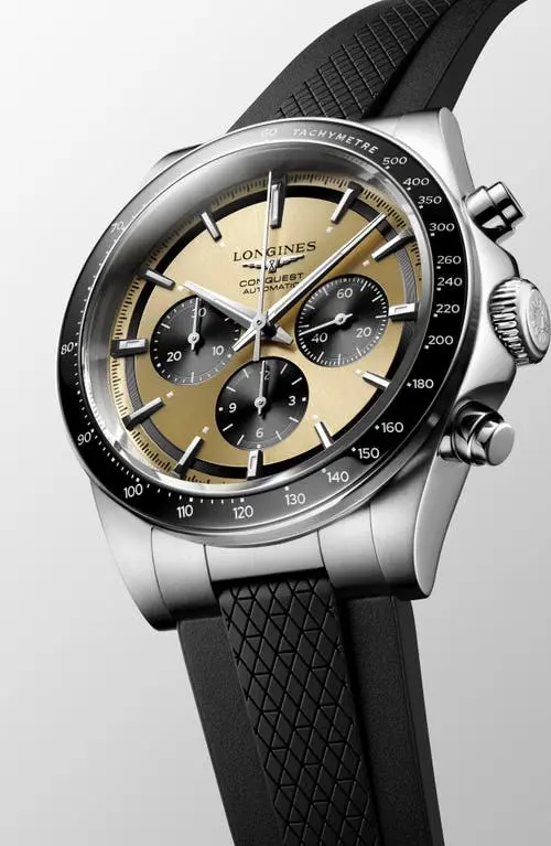 LONGINES Conquest Automatic Chronograph Strap Watch - Champagne