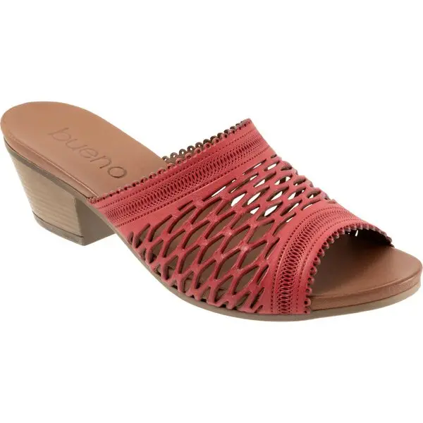 BUENO Lillian Block Heel Sandal - Red