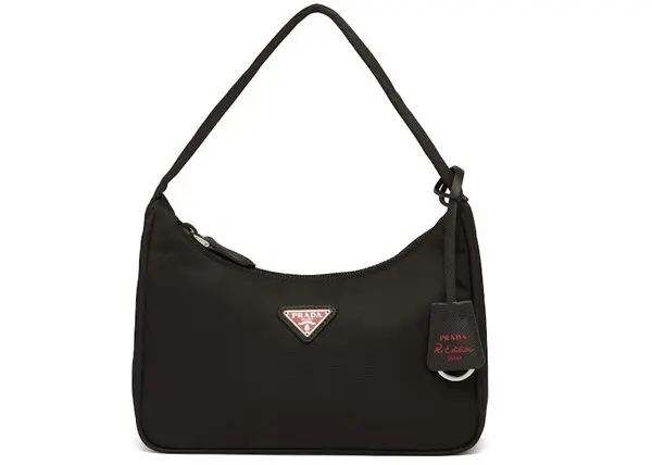 Prada Re-edition 2000 Nylon Bag Mini - Black/red