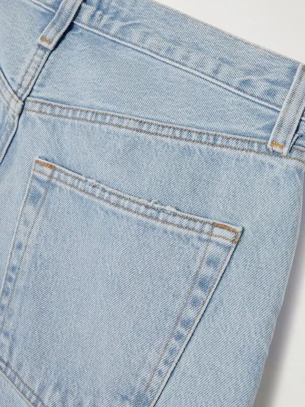 AGOLDE Kelly Distressed High-rise Straight-leg Jeans