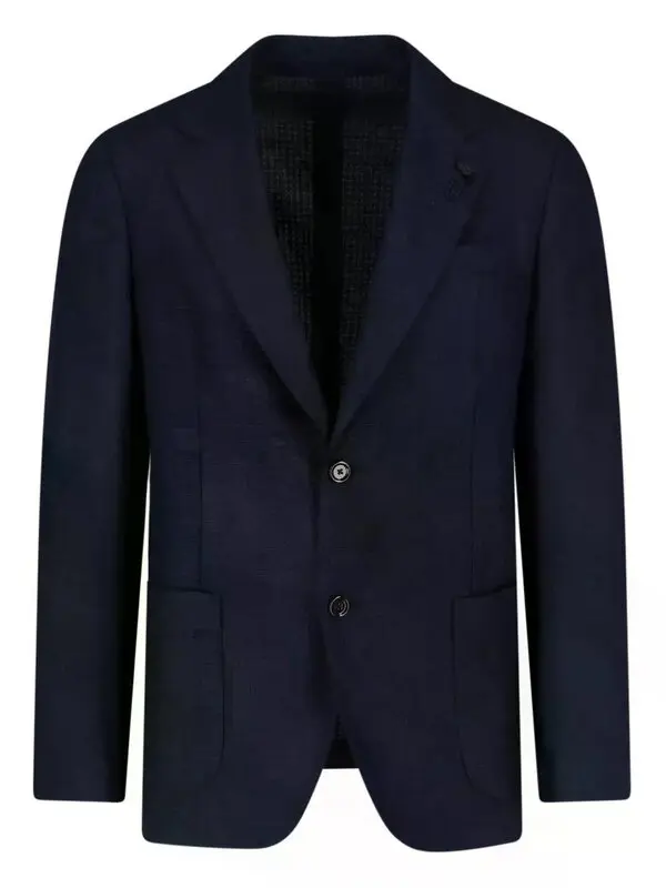 LARDINI Single-breasted Blazer - Blue