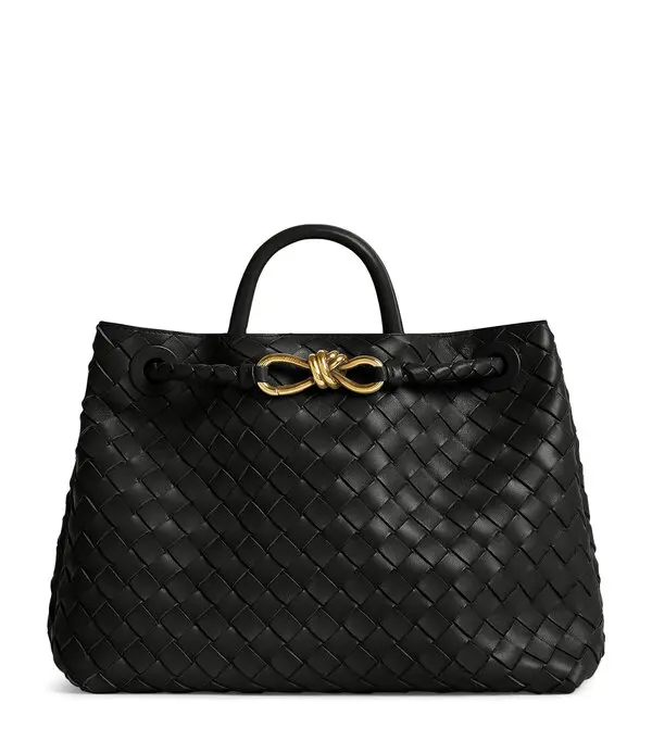 Bottega Veneta Leather Andiamo Top-handle Bag - Grey