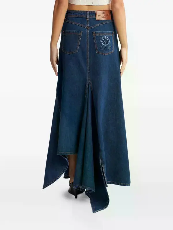 Etro Denim Asymmetrical Skirt