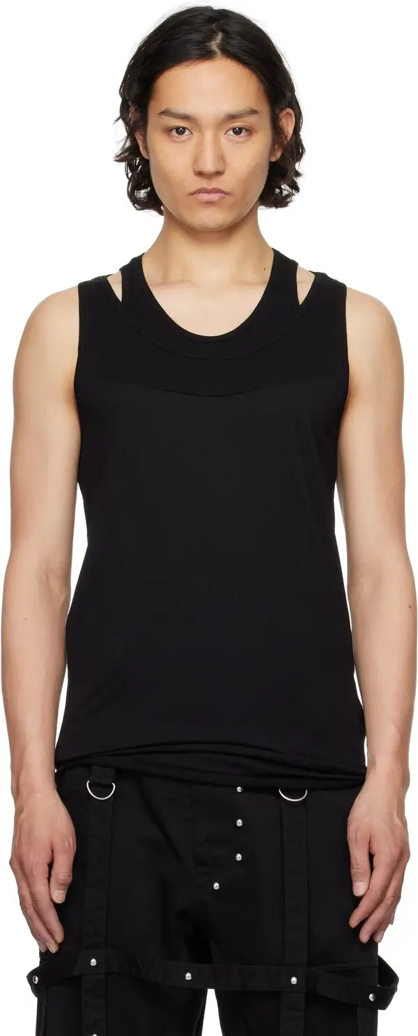 Julius Layered Tank Top In Black - 47% Off | Editorialist