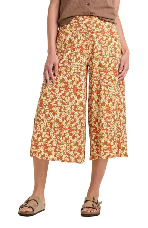 TOAD & CO Chaka Culotte Pant - Mango Daisy Field Print