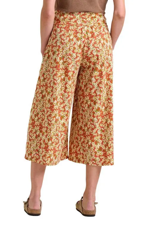 TOAD & CO Chaka Culotte Pant - Mango Daisy Field Print