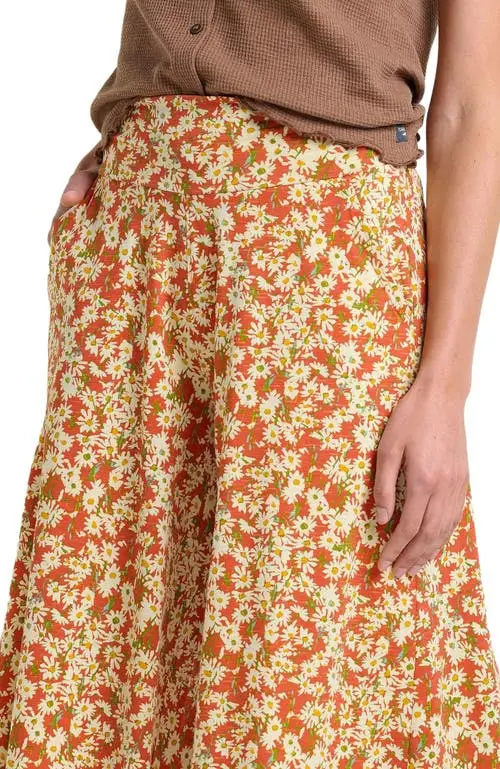 TOAD & CO Chaka Culotte Pant - Mango Daisy Field Print